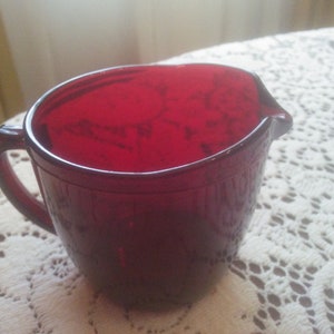 Beautiful Ruby Red Creamer - Small Pitcher - Creamer - Ruby Red - Etsy