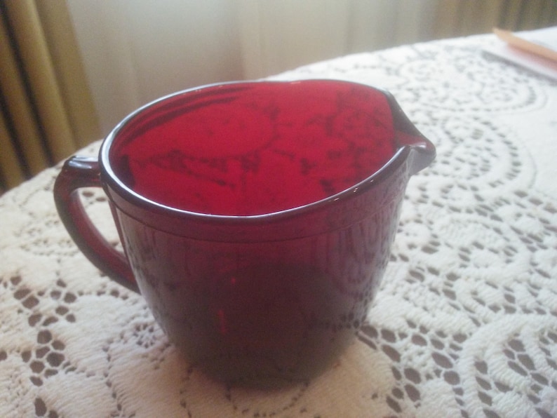 Beautiful Ruby Red Creamer Small Pitcher Creamer Ruby - Etsy