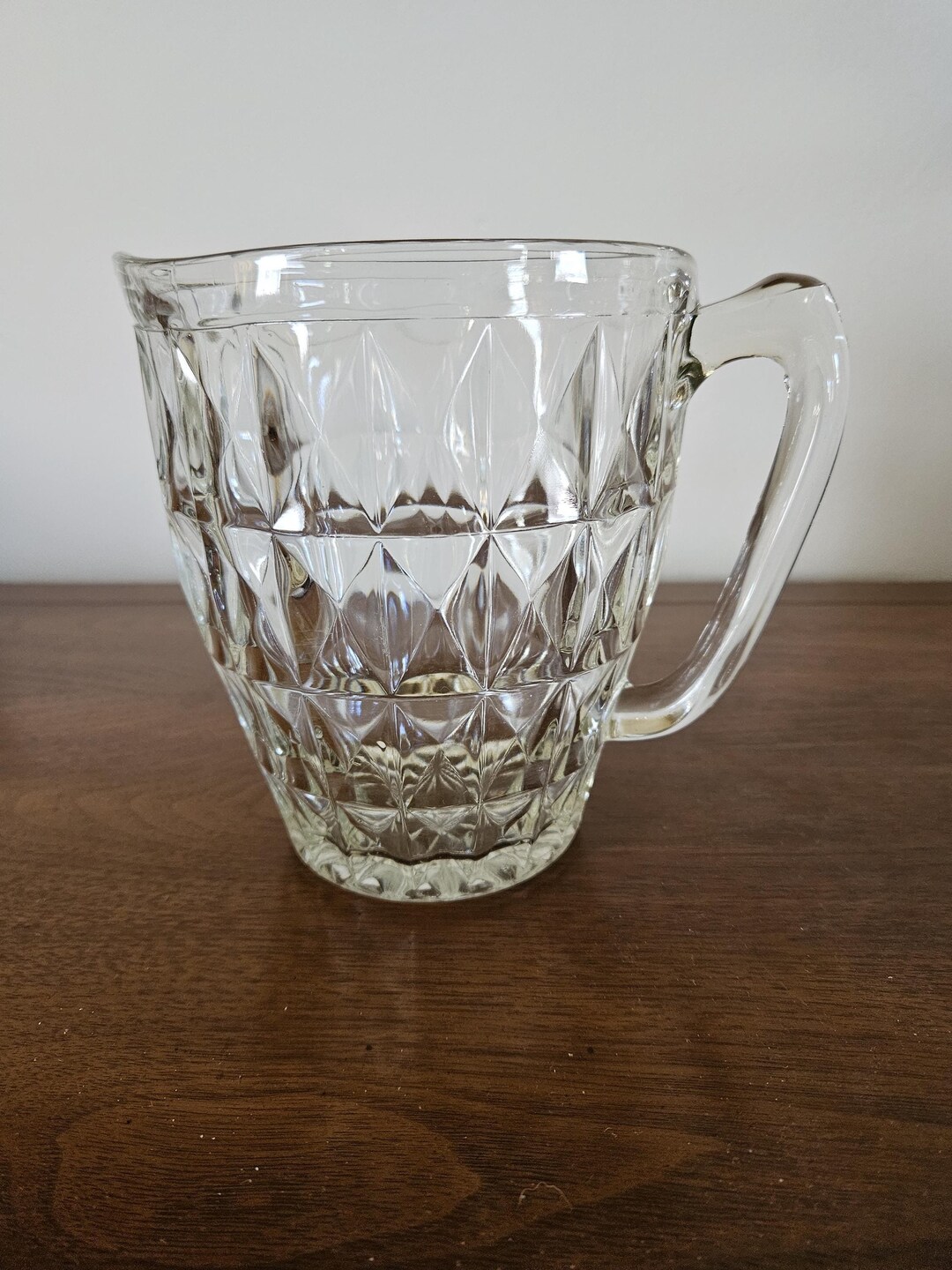 Vintage Windsor Diamond Pitcher - Clear Glass Pitcher - Windsor Diamond ...