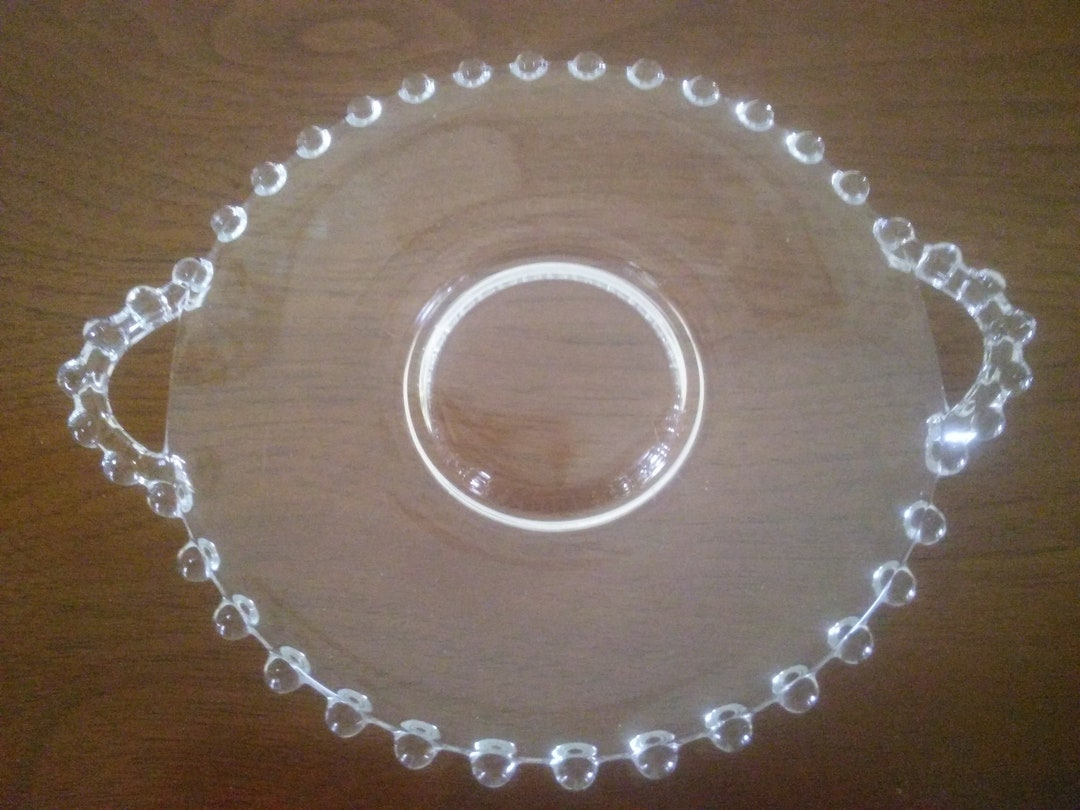 Vintage Clear Candlewick Platter - Serving Plate - Two Handled ...