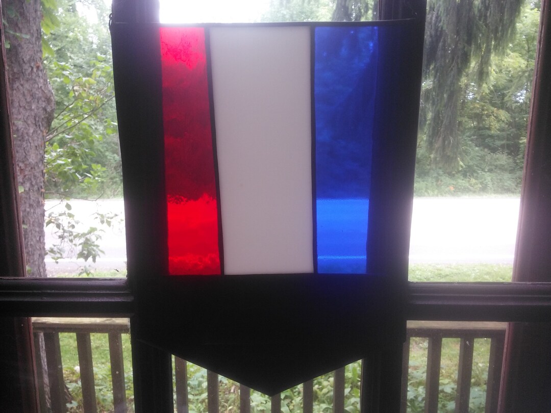 Vintage Stained Glass Red White and Blue - Stained Glass - Chevy ...