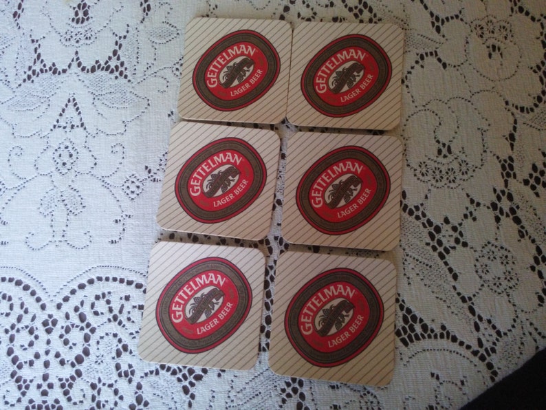 Set It Six Gettelman Coasters Vintage Beer Coasters - Etsy