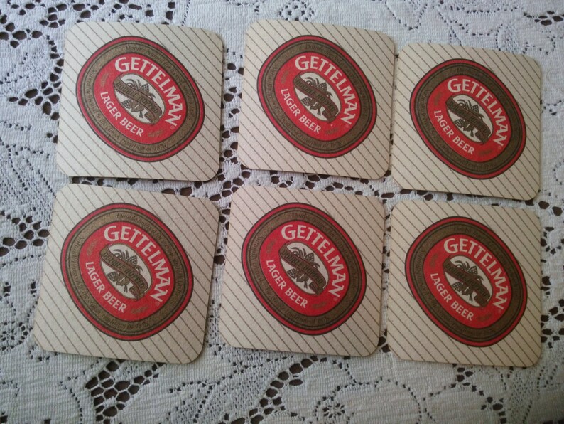 Set It Six Gettelman Coasters Vintage Beer Coasters | Etsy