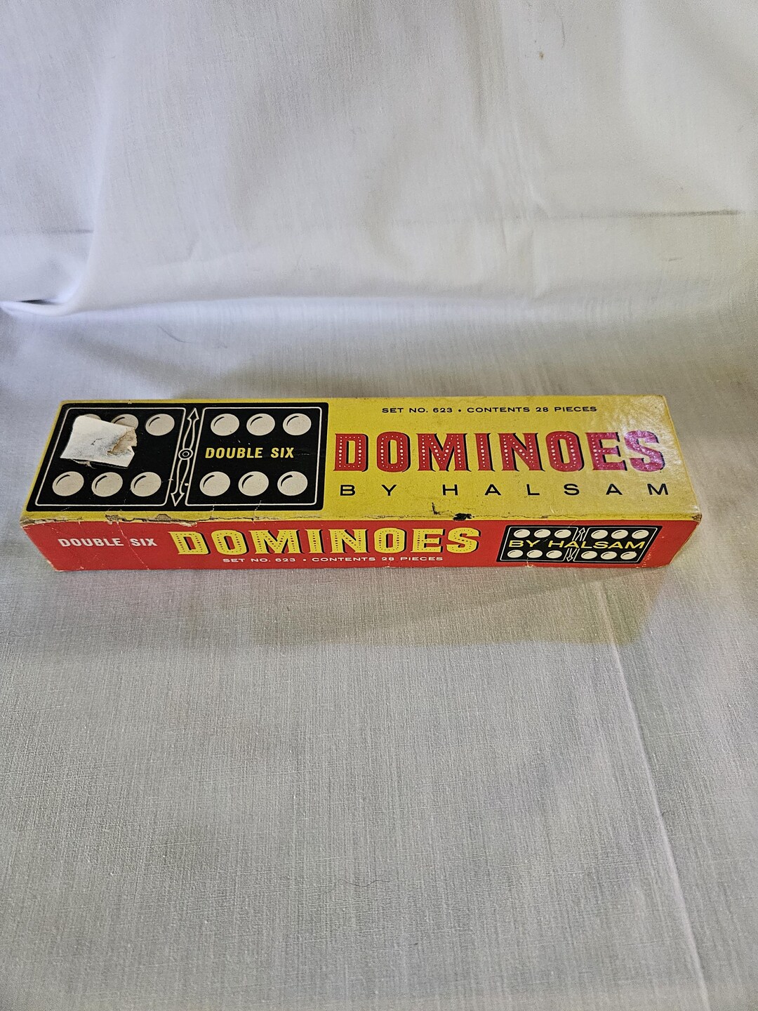 Vintage Double Six Dominoes - Dominoes by Halsam - Double Six - Vintage ...