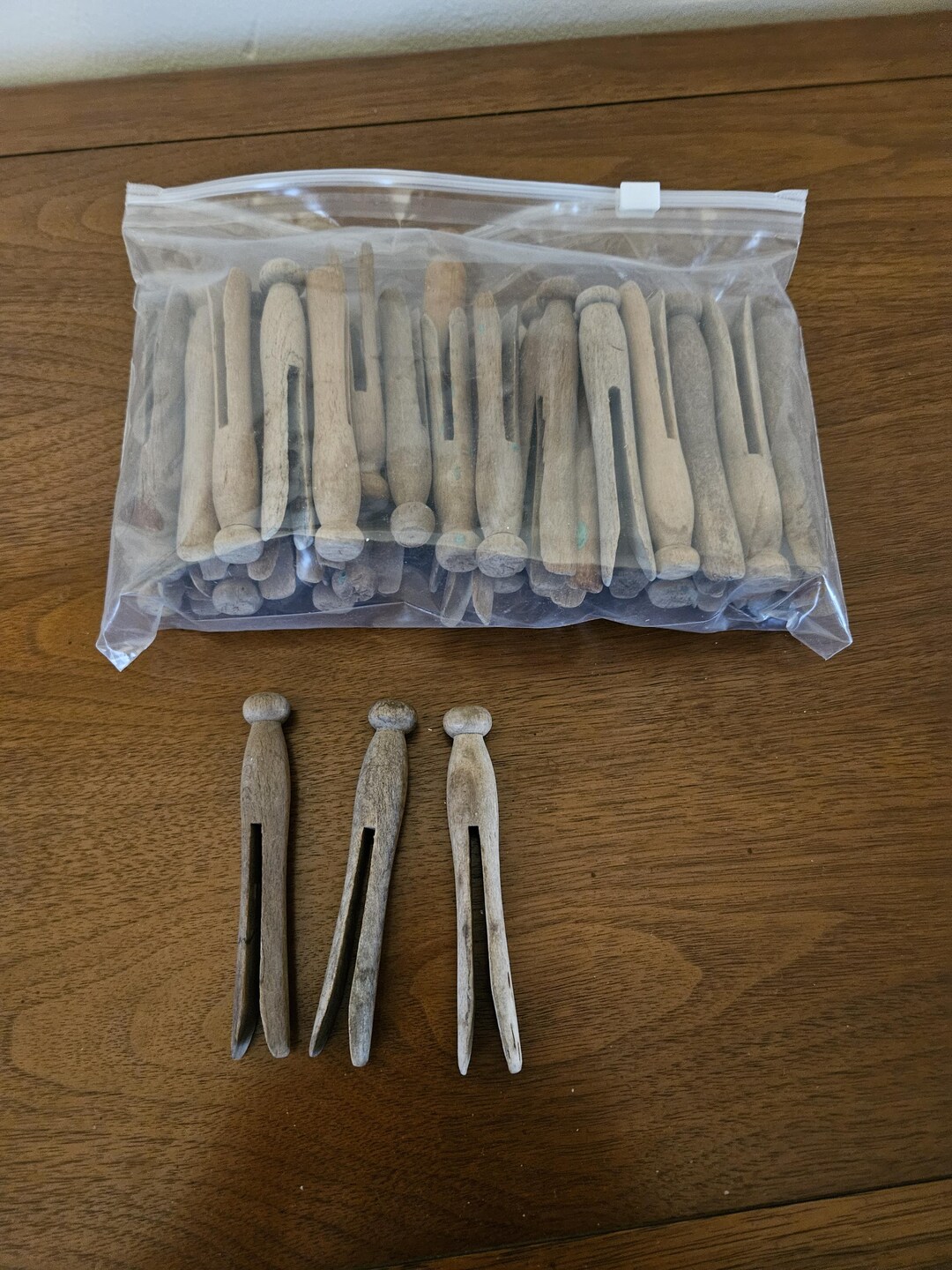 50 Vintage Wood Clothes Pins - Wood Clothes Pins - Primitive ...