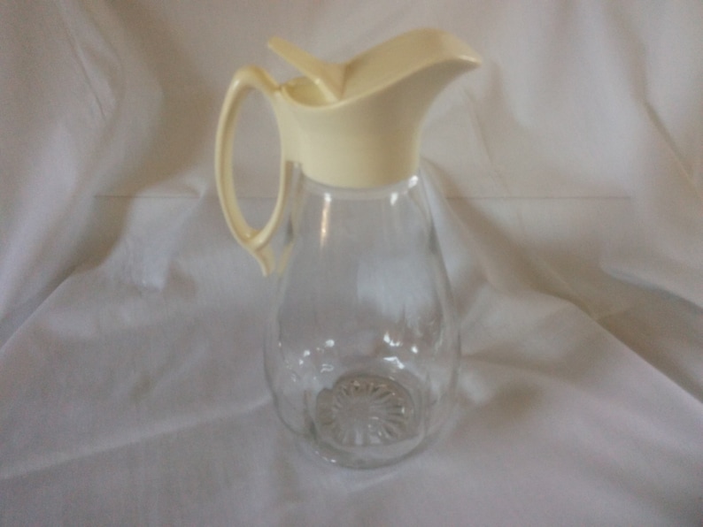 Vintage Clear Glass Syrup Pitcher Family Size Syrup Pitcher - Etsy