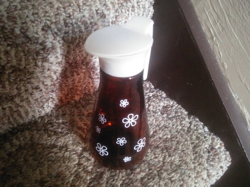 Vintage Brown Glass Syrup Pitcher Family Size Syrup Pitcher - Etsy