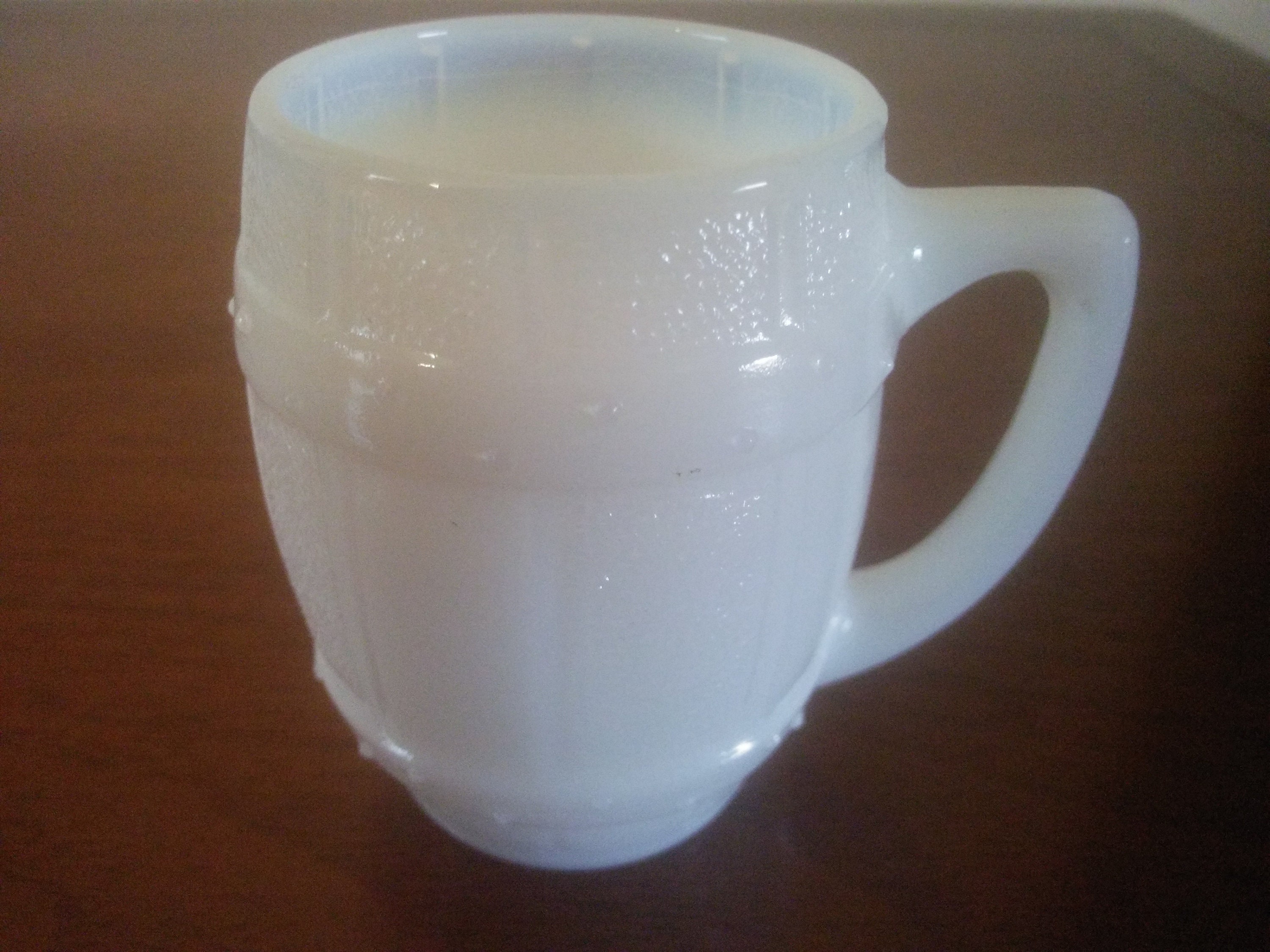 Vintage Milk Glass Miniature Barrel Mug Milk Glass Mug Shot | Etsy