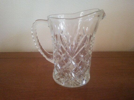 Beautiful Glass Pitcher Clear Glass Pitcher Small Pitcher | Etsy