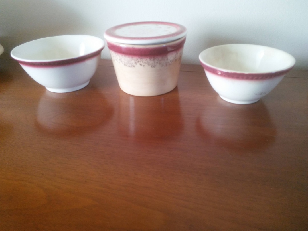 Vintage Grease Container - Grease Container and Bowl Set - Grease ...