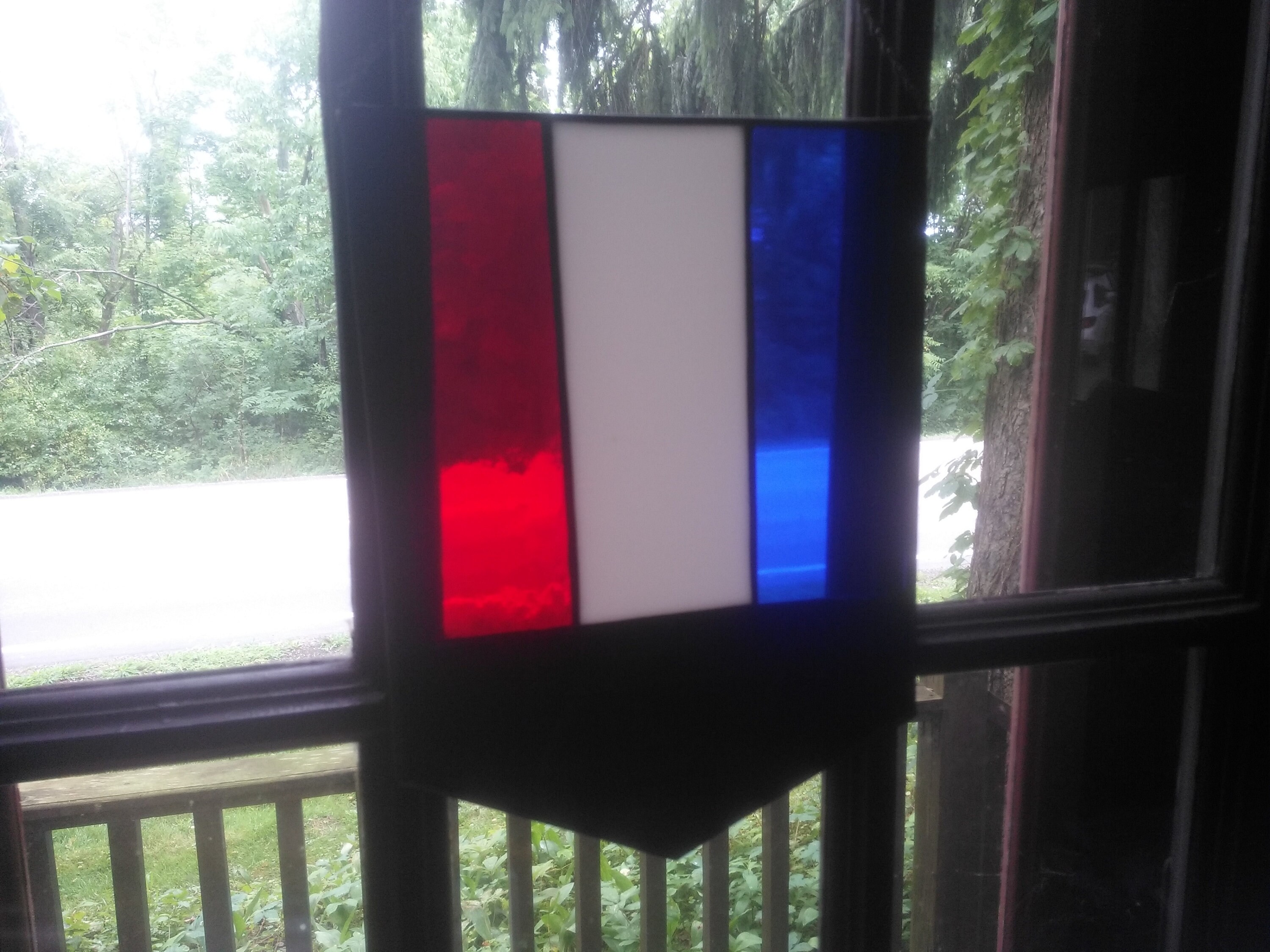 Vintage Stained Glass Red White and Blue - Stained Glass - Chevy ...