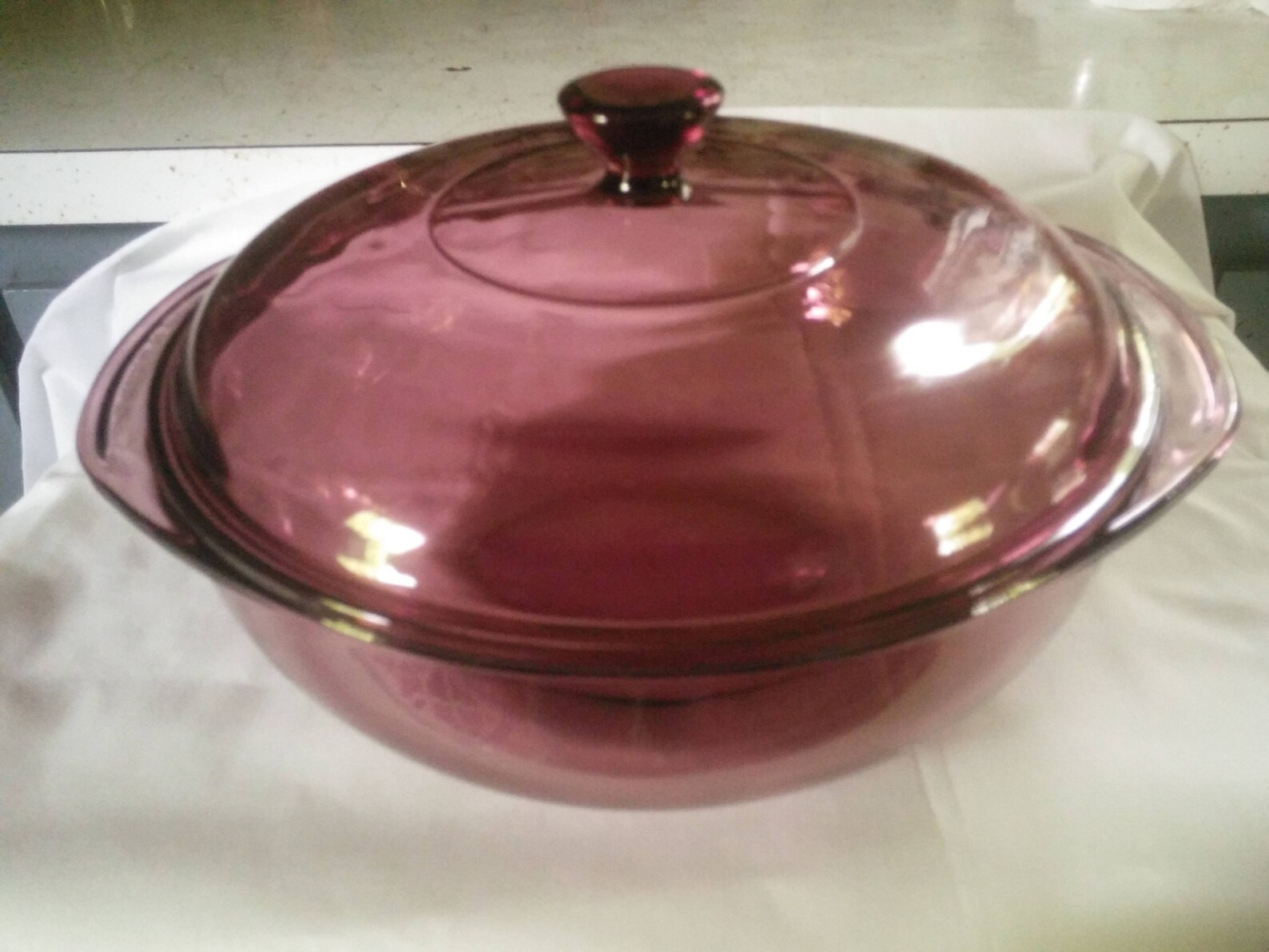 Vintage Cranberry Pyrex Round Covered Casserole Dish With - Etsy