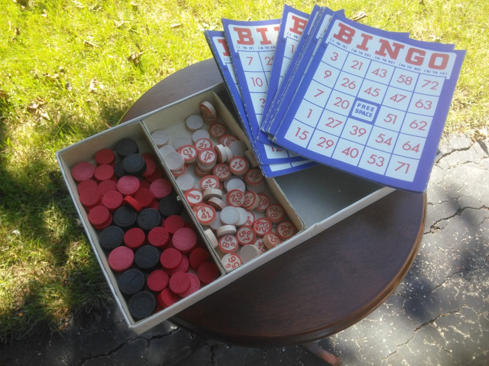 Vintage Bingo Game With Wood Bingo Numbers Bingo Bingo - Etsy