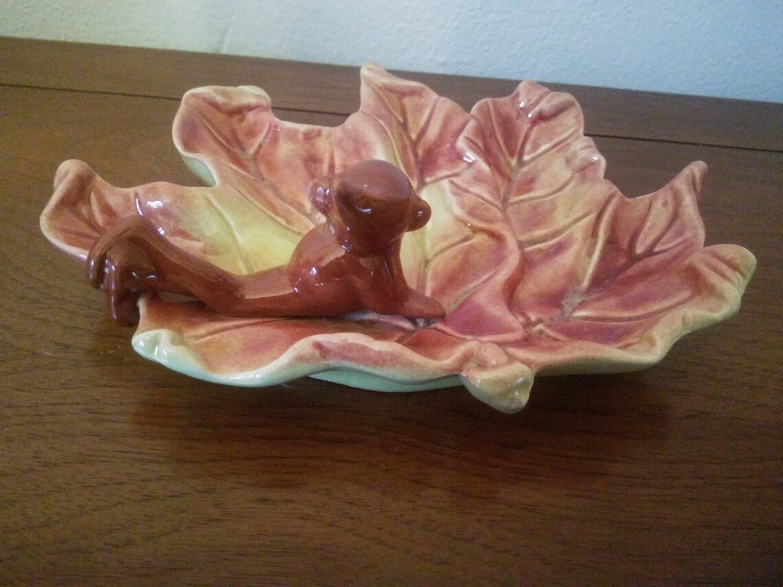 Elf Leaf Dish Leaf Dish With Elf Elf Decor Vintage - Etsy