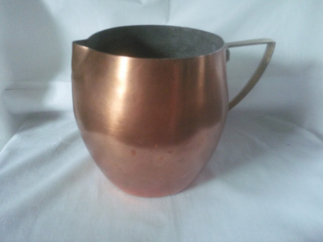 Vintage Copper Pitcher - Jenzo Italy - Watering Can - Metal Pitcher ...