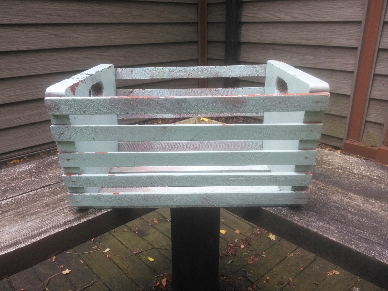 Vintage Wood Slat Crate Vintage Wood Storage Crate Blue - Etsy