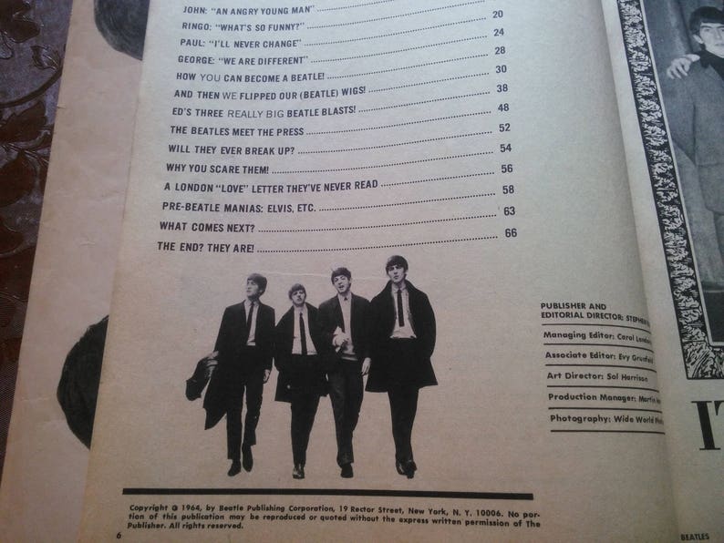 Vintage Beatles Magazine Beatles Beatles Magazine - Etsy
