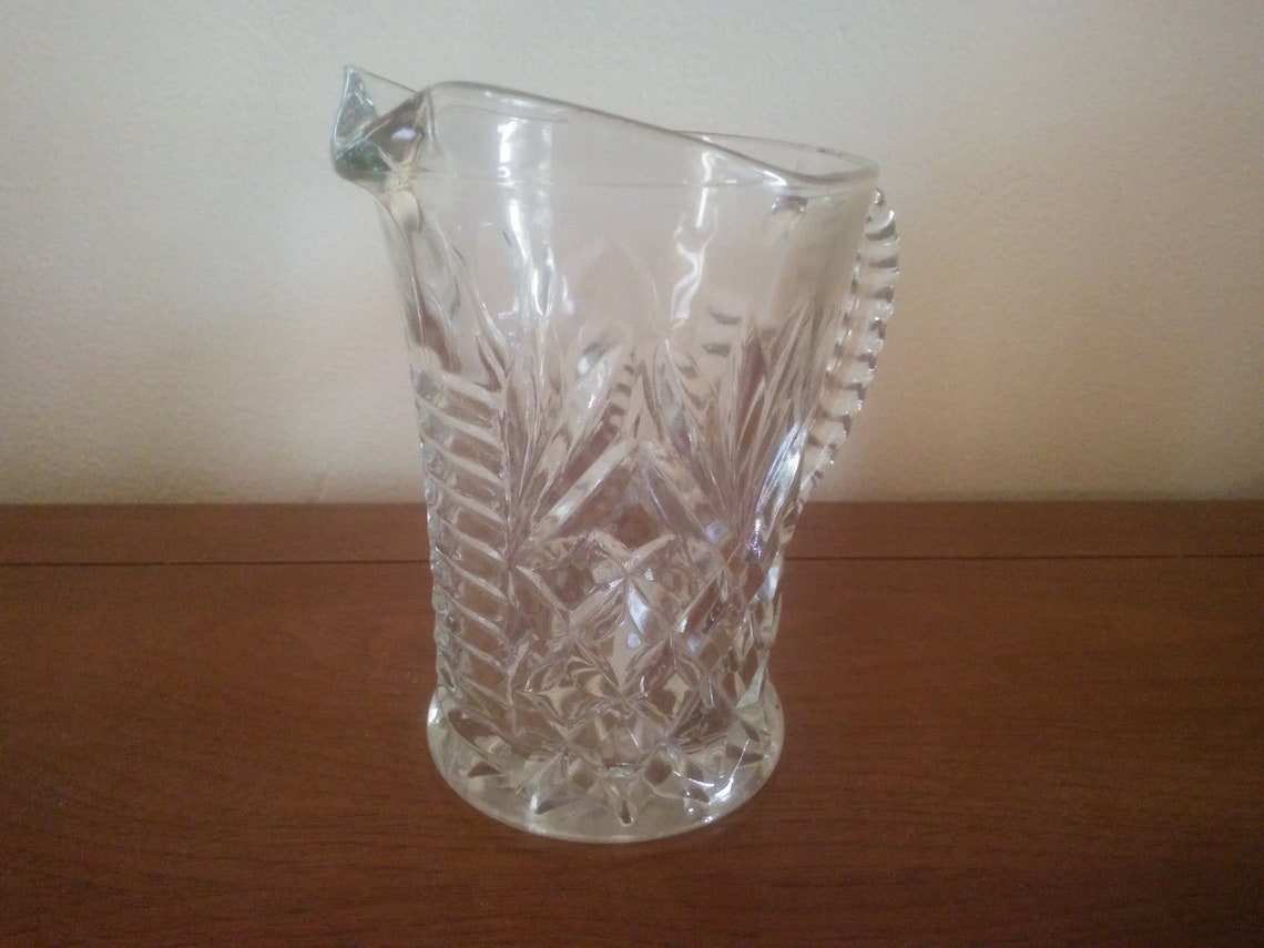 Beautiful Glass Pitcher Clear Glass Pitcher Small Pitcher | Etsy