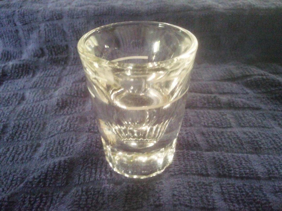 Vintage Shot Glass - Shot Glass - Heavy Shot Glass - Measuring Glass ...
