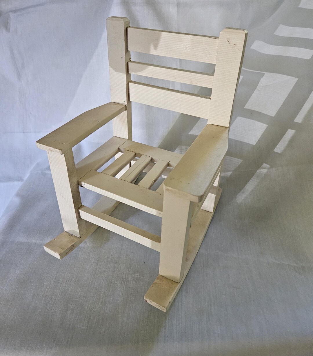 Vintage Wood Rocking Doll Chair - Stuffed Animal Rocking Chair - Wood ...