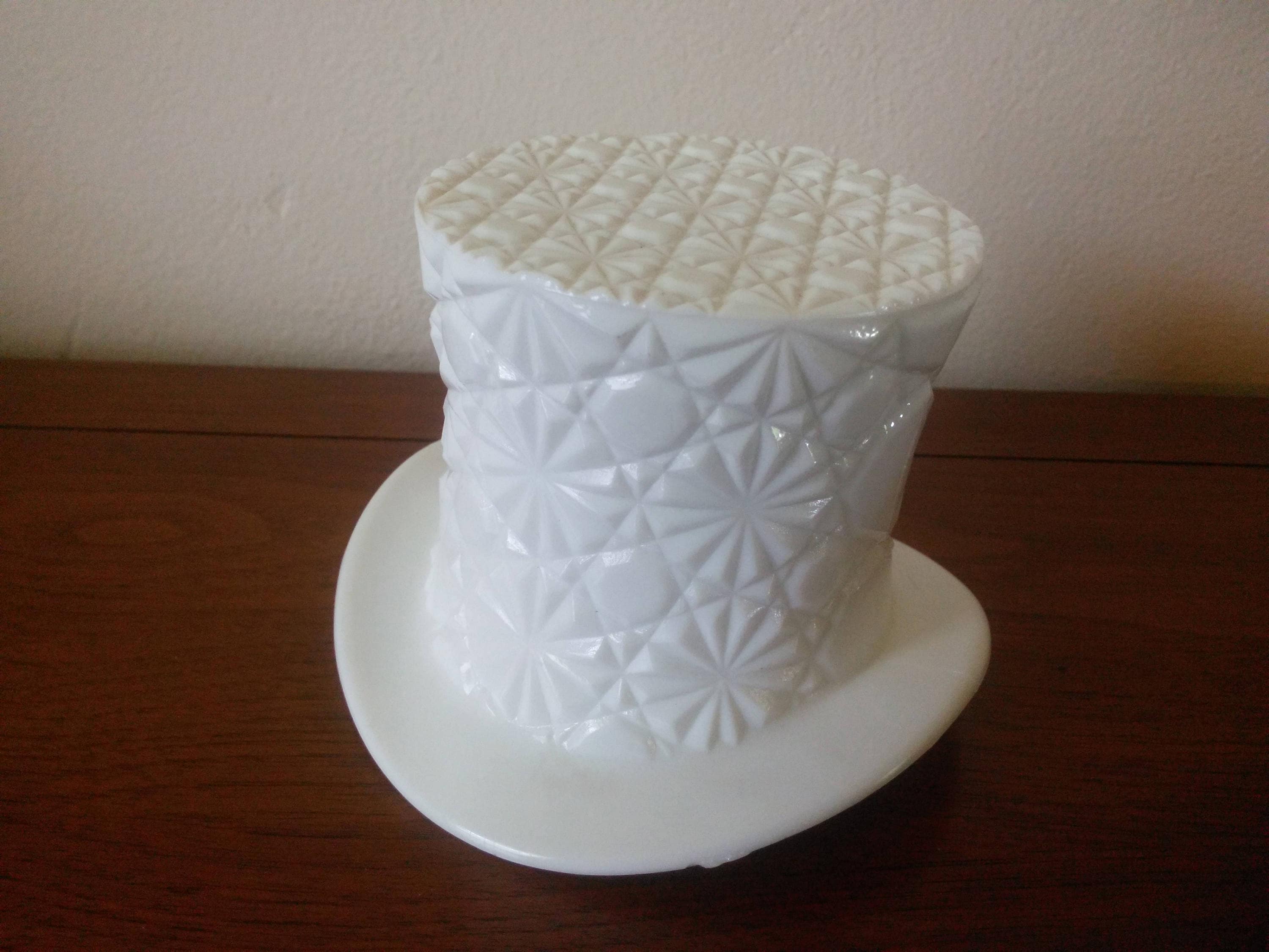Vintage Milk Glass Hat White Milk Glass Top Hat Milk Glass | Etsy
