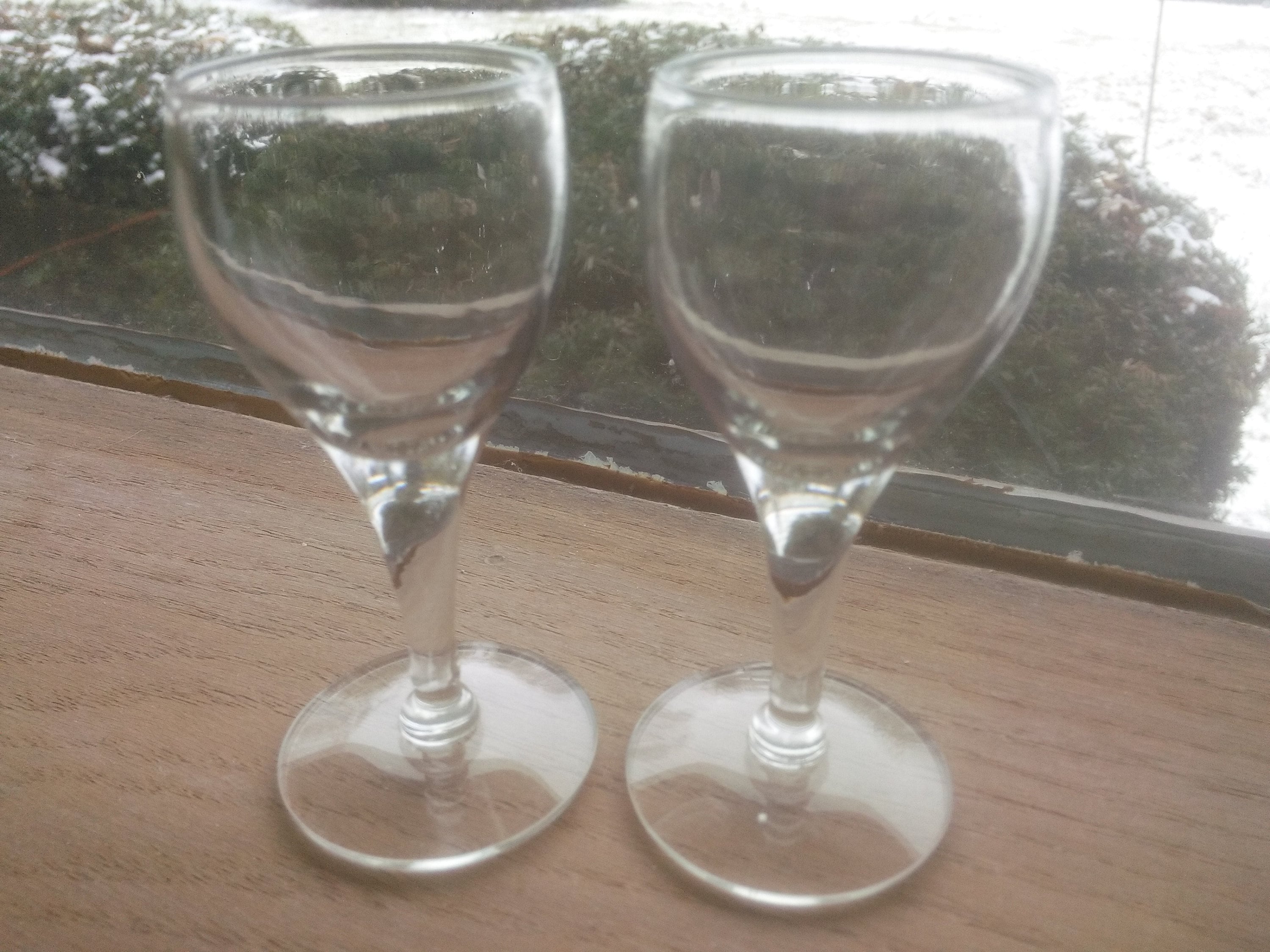Vintage Pair of Clear Cordial Glasses Cordials Shot | Etsy