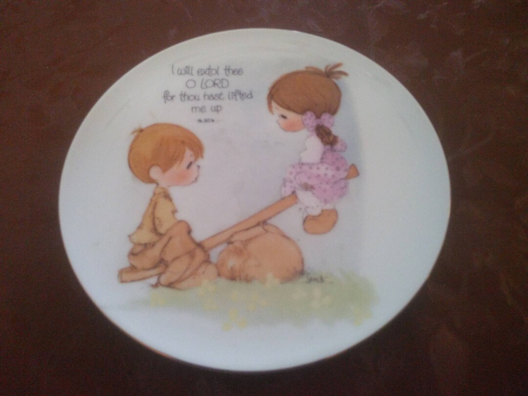 Vintage Precious Moments Plate - Precious Moments Prayer Plate ...