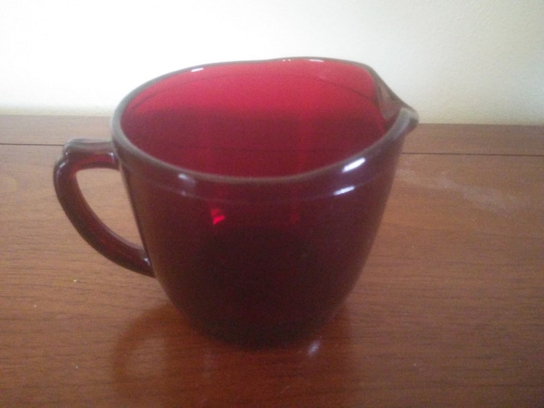 Beautiful Ruby Red Creamer Small Pitcher Creamer Ruby - Etsy