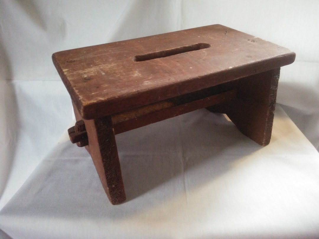 Vintage Primitive Wood Step Stool Wood Step Stool Step Stool Stool Step ...