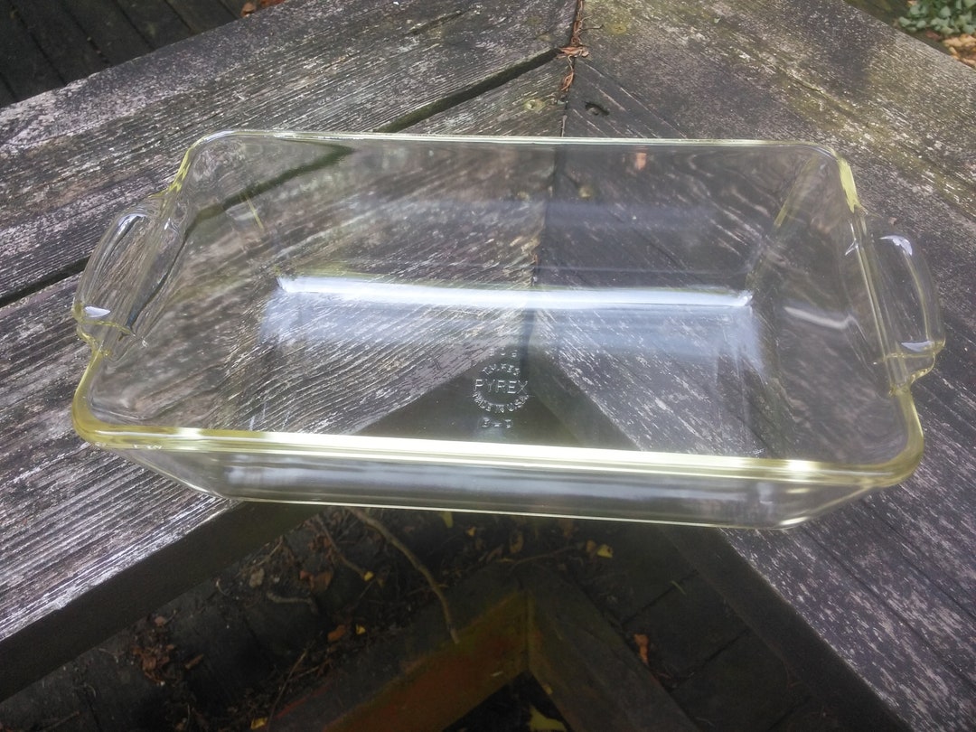 Vintage Clear Pyrex Loaf Pan With Handles - Number 212 Pyrex Loaf Pan ...