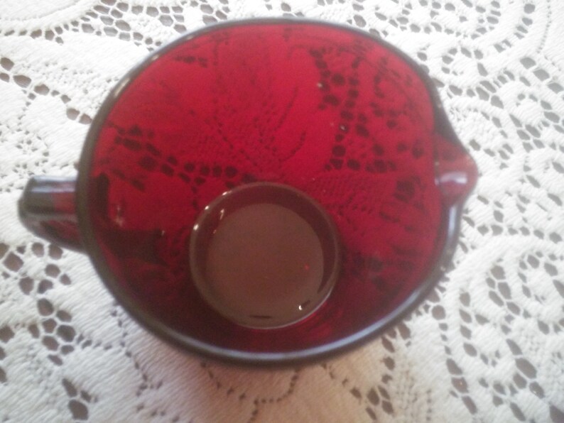 Beautiful Ruby Red Creamer Small Pitcher Creamer Ruby - Etsy