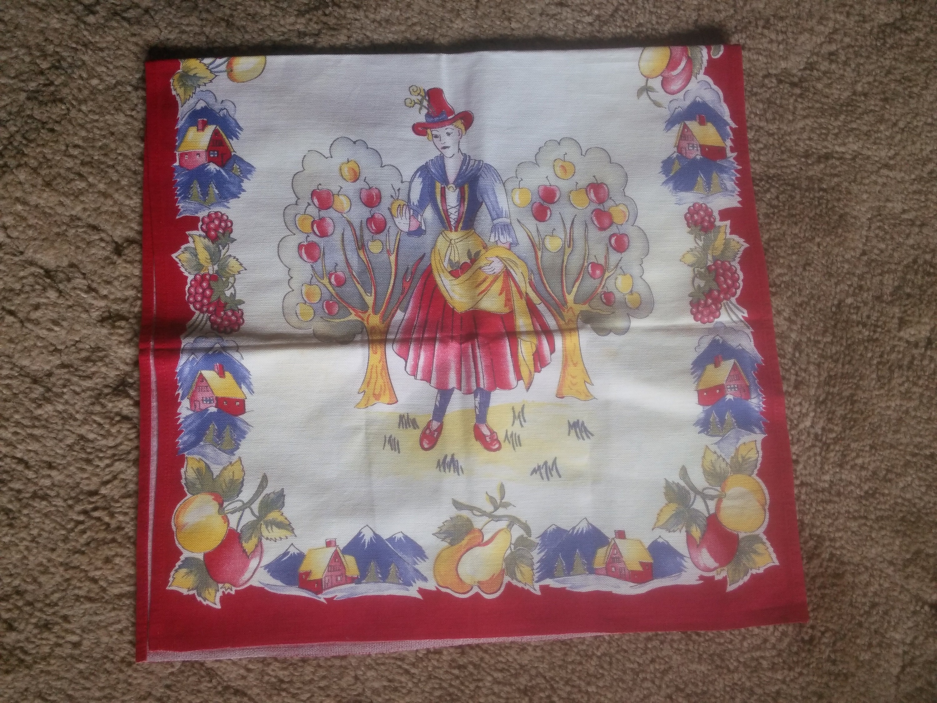 Vintage Refrigerator Scarf Buffet Scarf Kitchen Scarf | Etsy