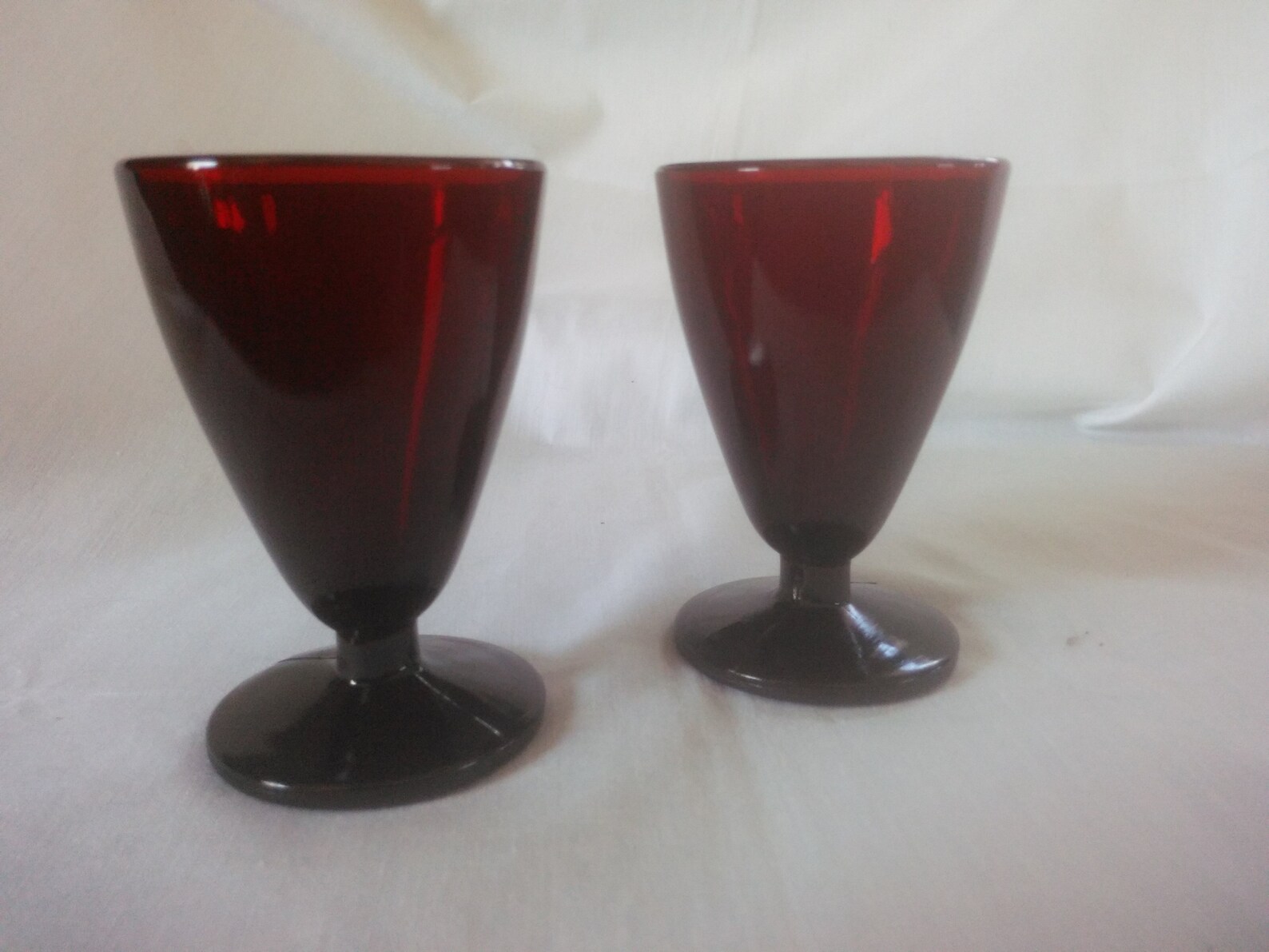Vintage Pair of Ruby Red Glasses Shot Glasses Ruby Red - Etsy
