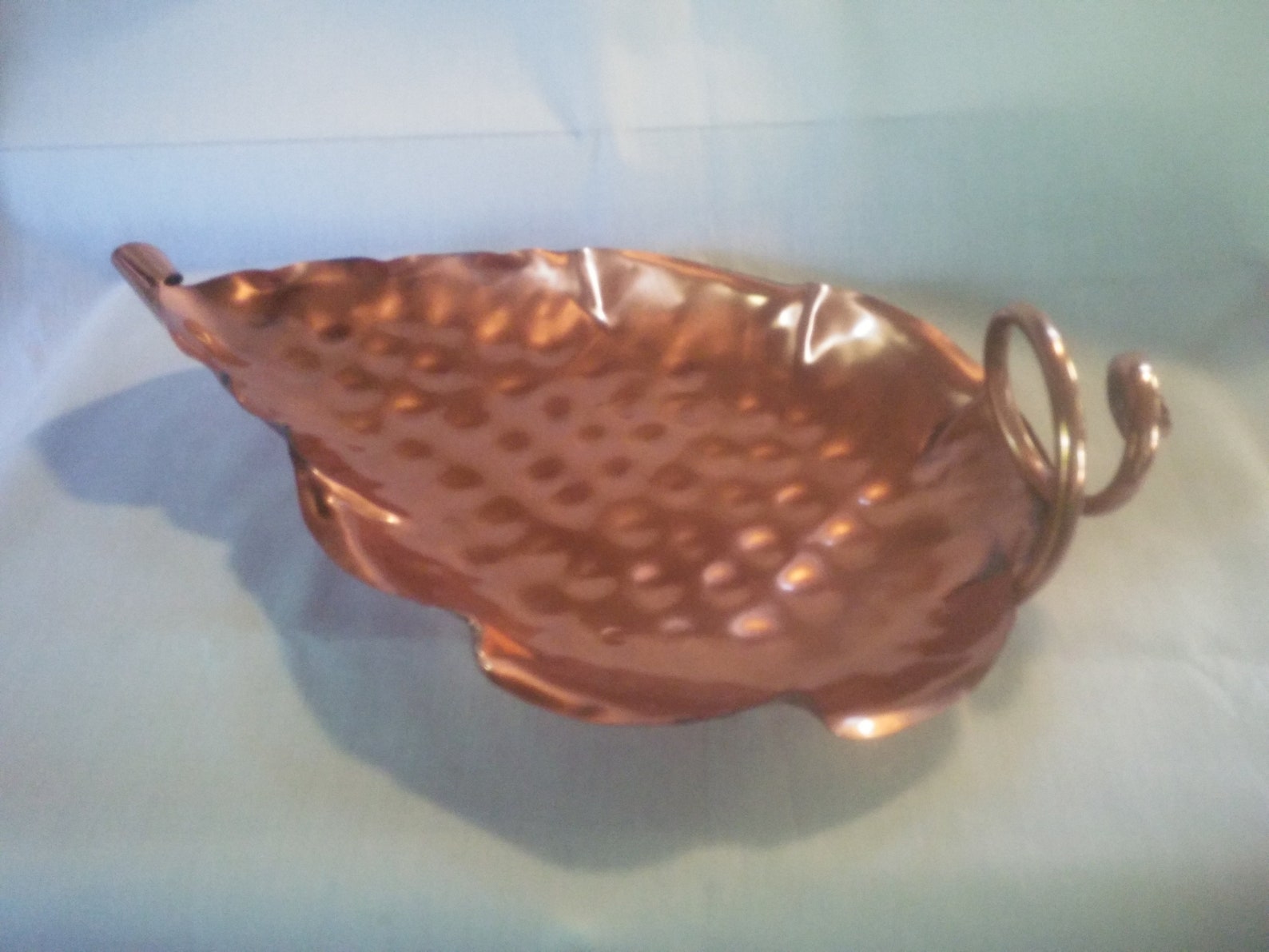 Beautiful Vintage Copper Serving Tray - Gregorian Copper - Copper Leaf ...