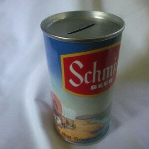 Vintage Schmidt Beer Can Bank Bank Beer Can Bank Schmidt Beer Steel ...