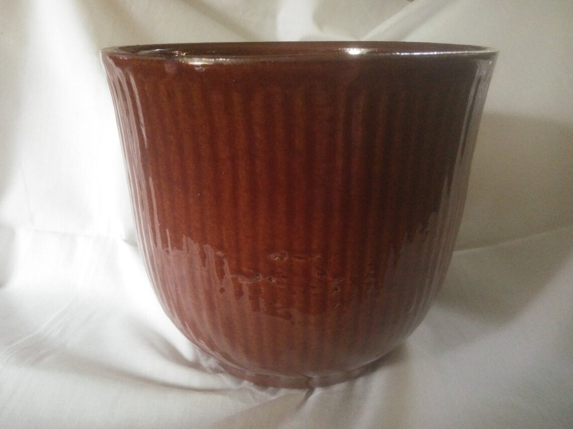 Vintage Brown Pottery Pot Brown Pottery Planter Pottery - Etsy