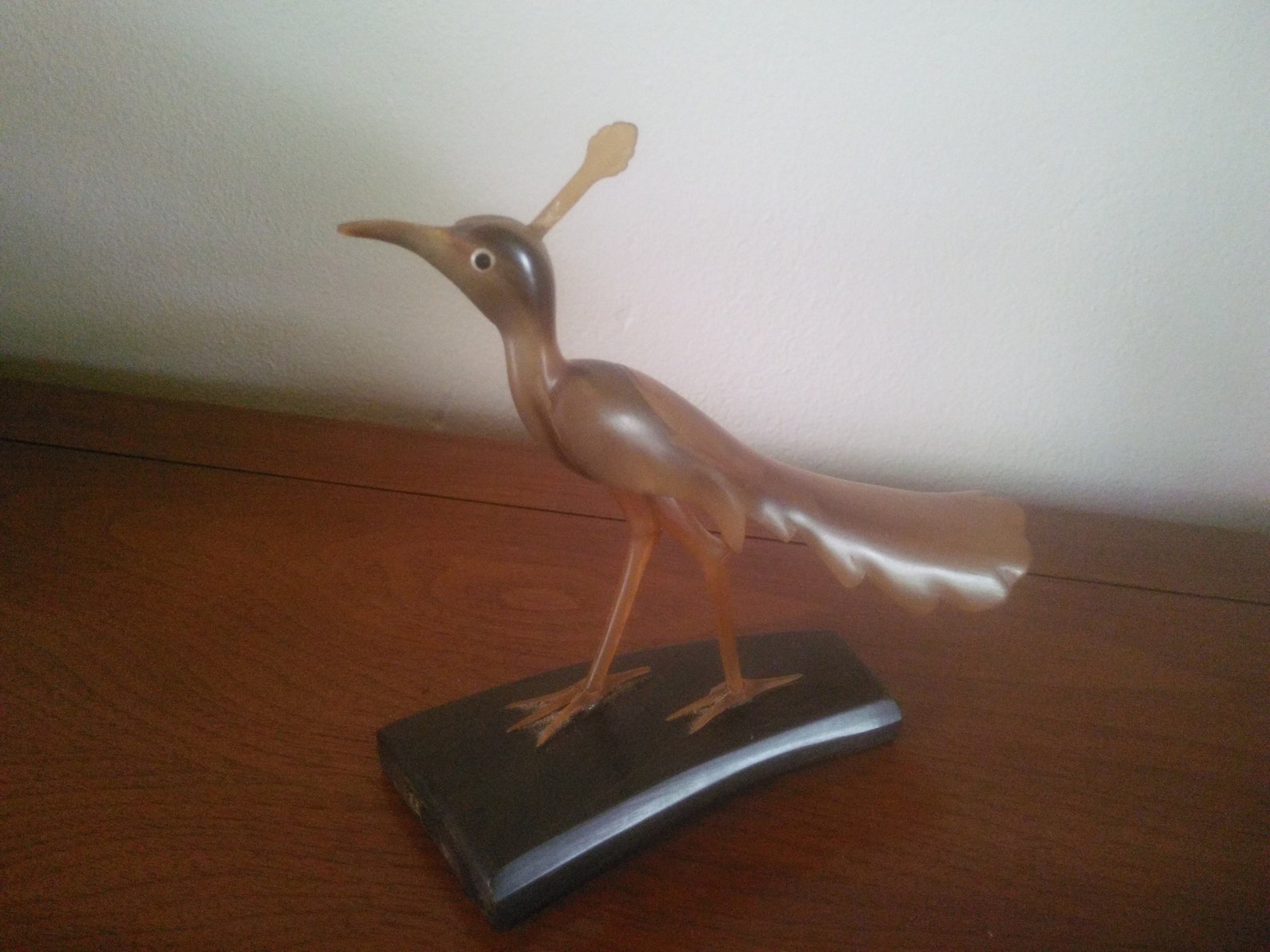 Vintage Hand Carved Horn Roadrunner Statue Bird Statue | Etsy