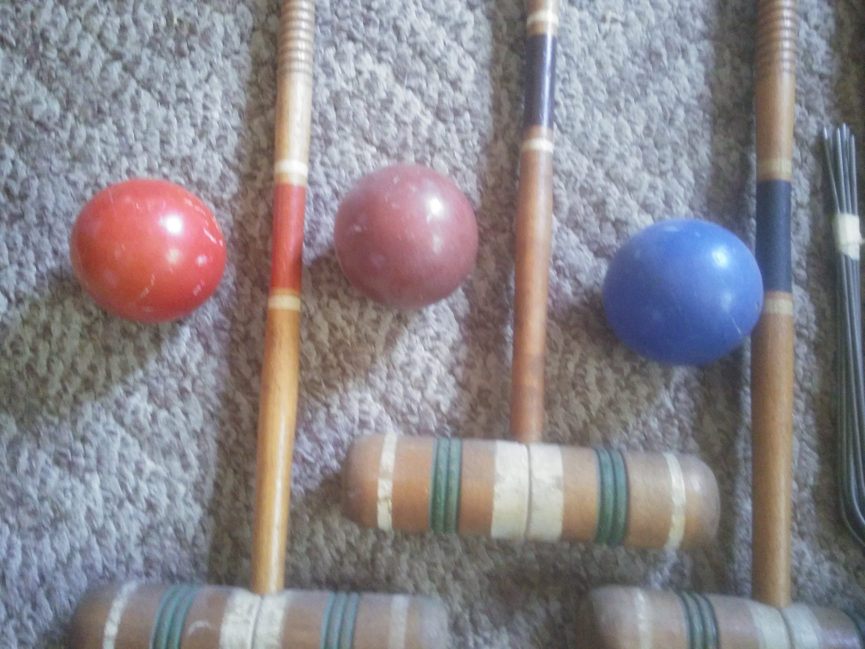 Vintage Six Player Wood Croquet Set with Stand Garden | Etsy