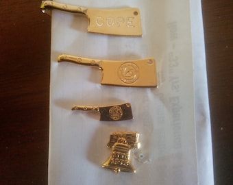 Gold Chef Knife Lapel Pin CC195G Kitchen and Culinary Pins - Etsy