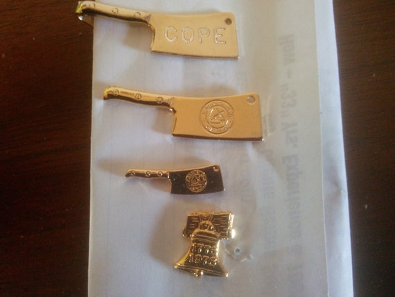 Vintage Meat Cutters Pins - Butcher Badge - Butcher C… - Gem