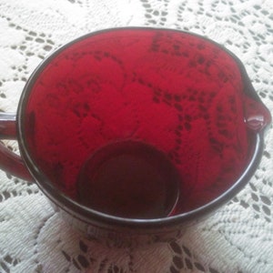 Beautiful Ruby Red Creamer - Small Pitcher - Creamer - Ruby Red - Etsy