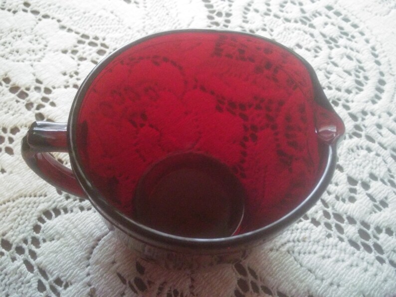 Beautiful Ruby Red Creamer Small Pitcher Creamer Ruby | Etsy