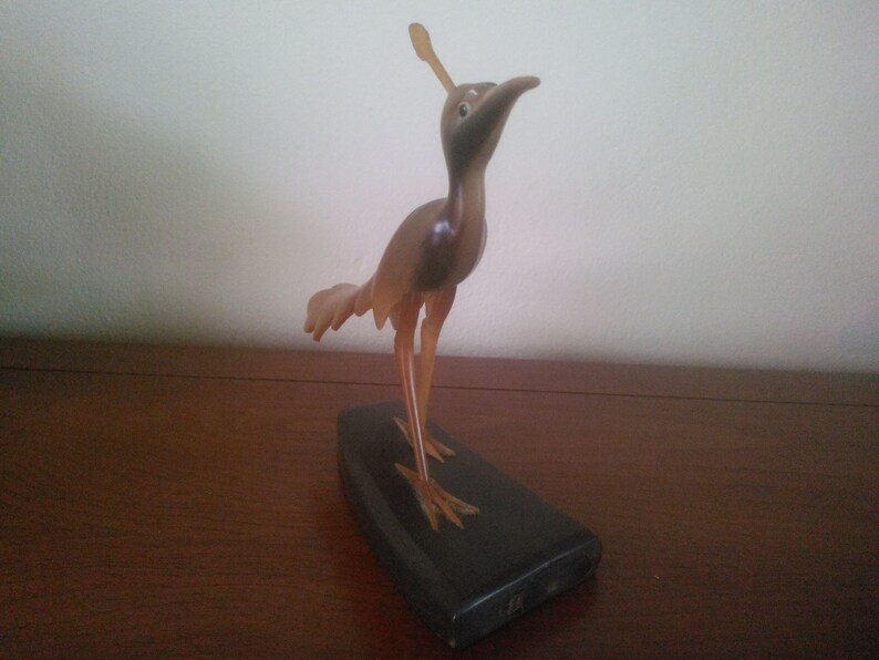 Vintage Hand Carved Horn Roadrunner Statue Bird Statue - Etsy
