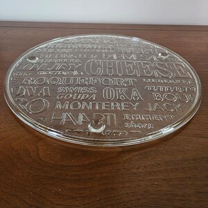Vintage Clear Glass Cheese Tray - Charcuterie - Cheese Plate - Serving ...