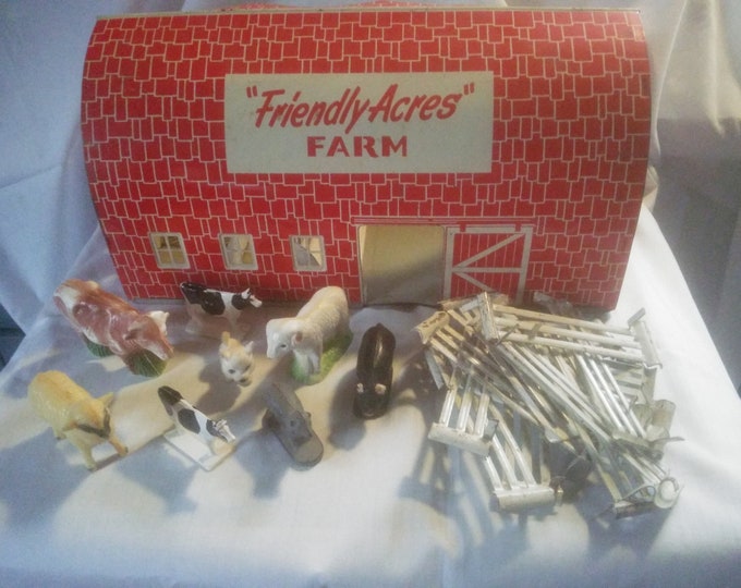Vintage Metal Barn Friendlyacres Dairy Farm Toy - Metal Barn - Suzy ...