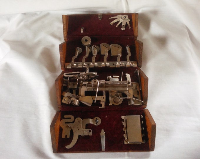 Vintage Singer Sewing Puzzle Box Singer Attachments Vintage Sewing ...