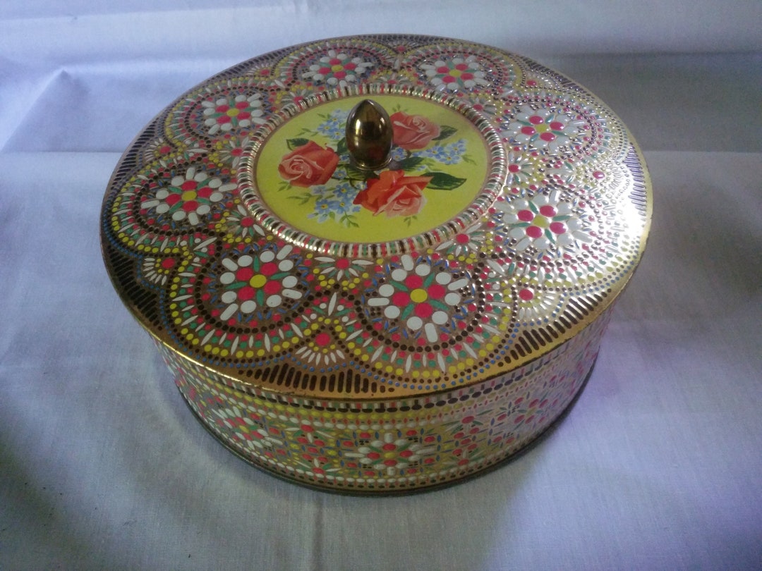 Vintage Round Tin - Made in England - Tin - Vintage Container - Kitchen ...