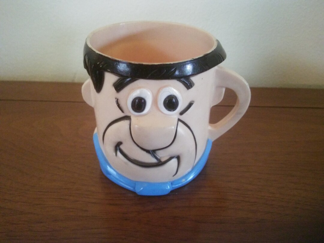 Vintage Fred Flintstone Mug - Vintage Vitamin Container Mug - Vintage ...