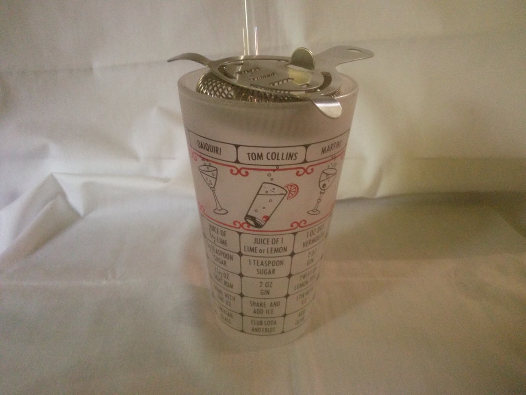 Vintage Martini Shaker - Cocktail Shaker - Federal Glass Cocktail ...