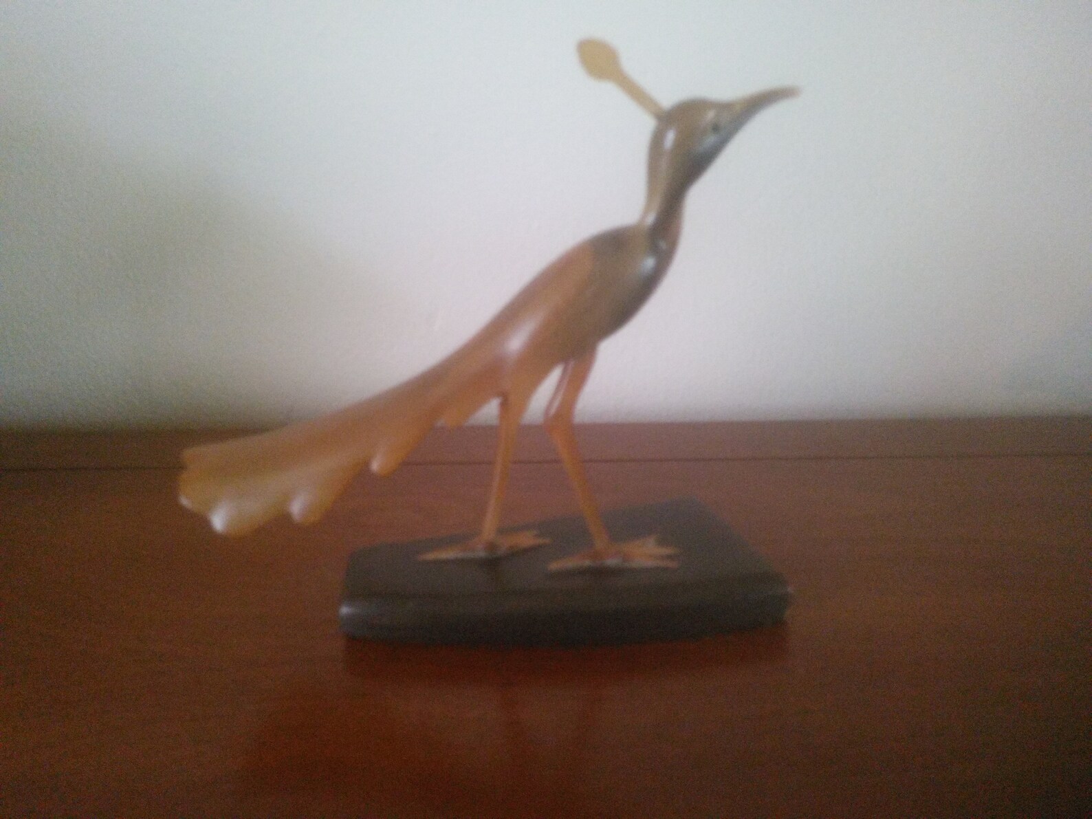 Vintage Hand Carved Horn Roadrunner Statue Bird Statue | Etsy